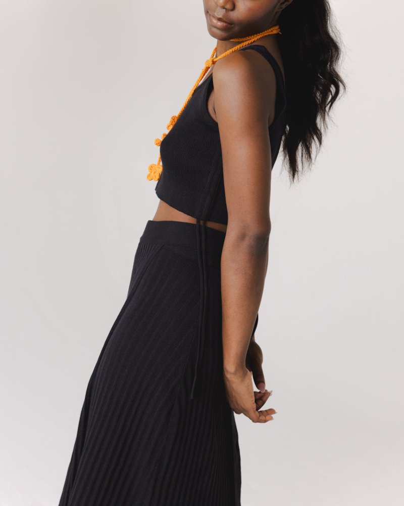 Šatrija: Black Cotton Wrap Skirt – The Knotty Ones